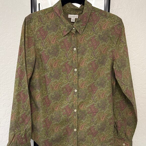 Charter Club | Tops | Charter Club Womens Size 2 10 Cotton Olive And ...